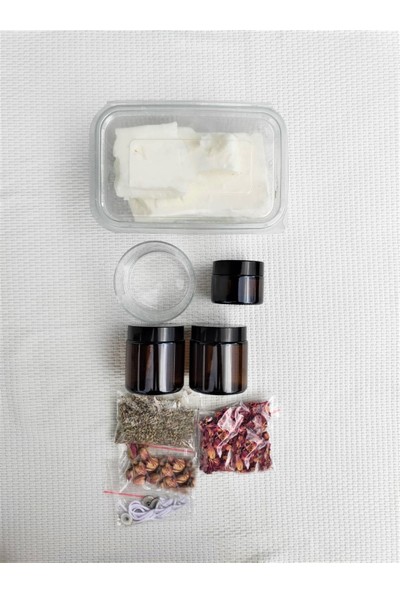 Soya Wax Başlangıç Mum Yapım Seti, Amber Kavanoz, 500GR Soya Wax Soya Wax Başlangıç Mum Yapım Seti, Amber Kavanoz, 500GR Soya Wax