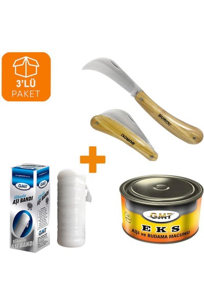 Burcu Aşı Bıçağı 19 cm + Aşı Macunu + Aşı Bandı (3'lü Paket) Burcu Aşı Bıçağı 19 cm + Aşı Macunu + Aşı Bandı (3'lü Paket)