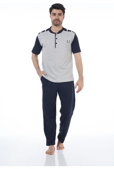 Estiva Erkek Penye Apolet Desenli Kısa Kollu Pijama Takımı Estiva Erkek Penye Apolet Desenli Kısa Kollu Pijama Takımı
