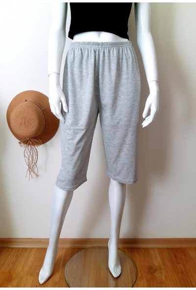 Bera Tekstil Unisex Gri Düz Renk Kapri