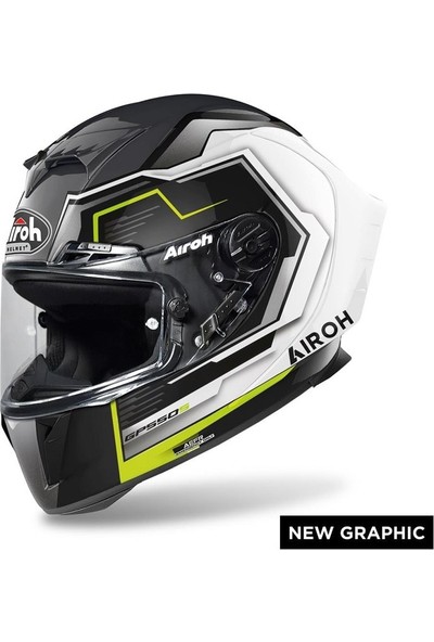 Airoh GP550 S Rush White Yellow Gloss Kask Airoh GP550 S Rush White Yellow Gloss Kask
