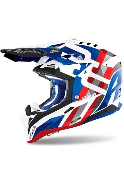 Aıroh Avıator 3 Raınbow Mavi Kırmızı Gloss Kask Aıroh Avıator 3 Raınbow Mavi Kırmızı Gloss Kask