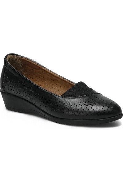 Polaris 162472.Z2FX Siyah Kadın Dolgu Topuk Ayakkabı