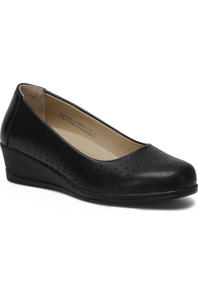 Polaris 162477.Z2FX Siyah Kadın Dolgu Topuk Ayakkabı