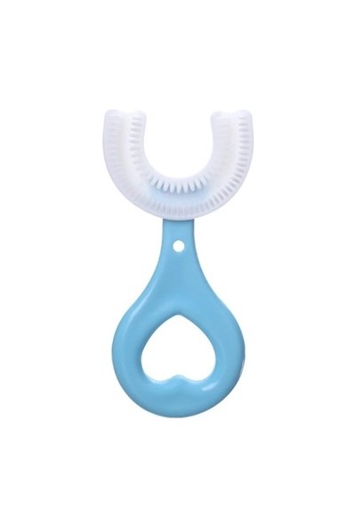 Çocuk Diş Fırçası U Şeklinde Pratik Bebek Diş Fırçası Saplı 2-6 Yaş Mavi Kutulu 360 Derece Döner Çocuk Diş Fırçası U Şeklinde Pratik Bebek Diş Fırçası Saplı 2-6 Yaş Mavi Kutulu 360 Derece Döner