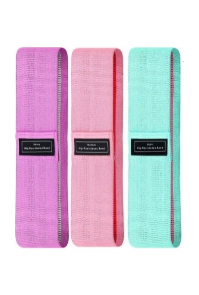 Kitchen Beauty Loop Band Direnç Lastiği Egzersiz Bandı 3'lü Set Bacak ve Kalça Egzersiz Bandı Kitchen Beauty Loop Band Direnç Lastiği Egzersiz Bandı 3'lü Set Bacak ve Kalça Egzersiz Bandı