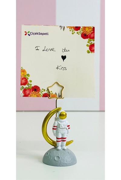 Mobgift Astronot Hilal Ay Fotoğraf/not Tutucu (Gold) Mobgift Astronot Hilal Ay Fotoğraf/not Tutucu (Gold)