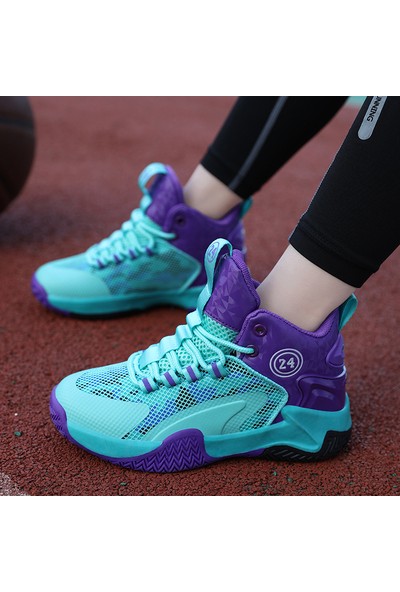 Lrsmile Çocuklar Için Rahat Kaymaz Basketbol Ayakkabıları (Yurt Dışından)