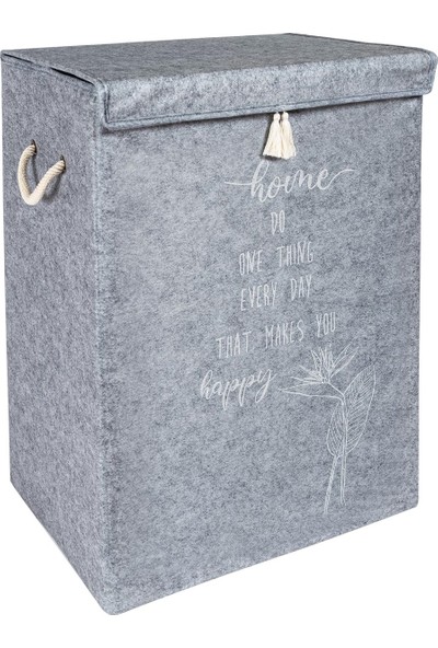 Home Naturel Çamaşır Sepeti Keçe Kirli Sepeti Home Naturel 41X30X55 Home Naturel Çamaşır Sepeti Keçe Kirli Sepeti Home Naturel 41X30X55