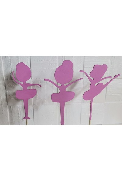 Baleri Kızlar 3'lü Pembe Sunum Kürdanı Baleri Kızlar 3'lü Pembe Sunum Kürdanı