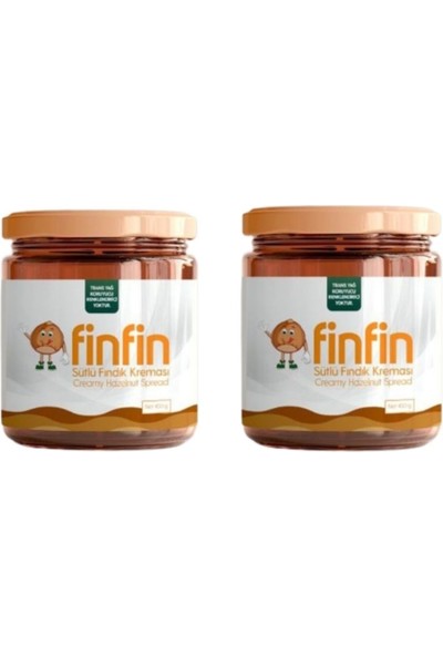 Finfin Sütlü Fındık Kreması 400 gr 2'li