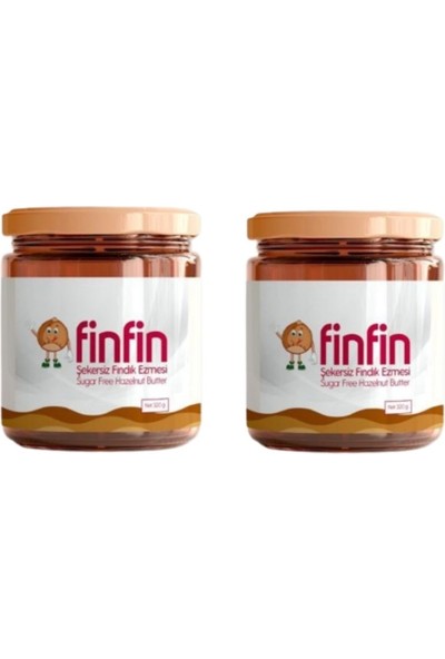 Finfin Şekersiz Fındık Ezmesi 320 gr 2'li