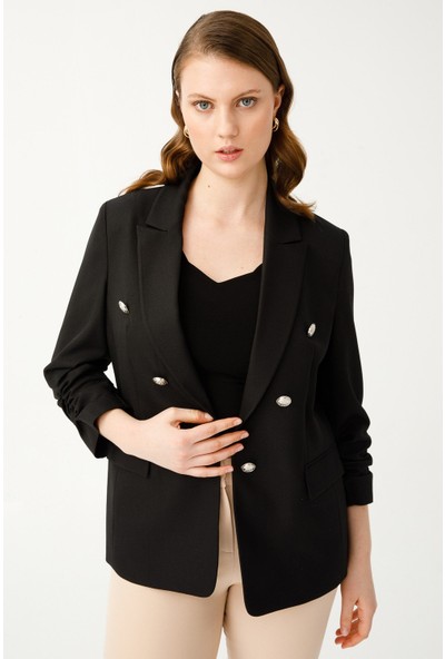 Ekol Kadın Blazer Düğmeli Ceket 5534 Ekol Kadın Blazer Düğmeli Ceket 5534