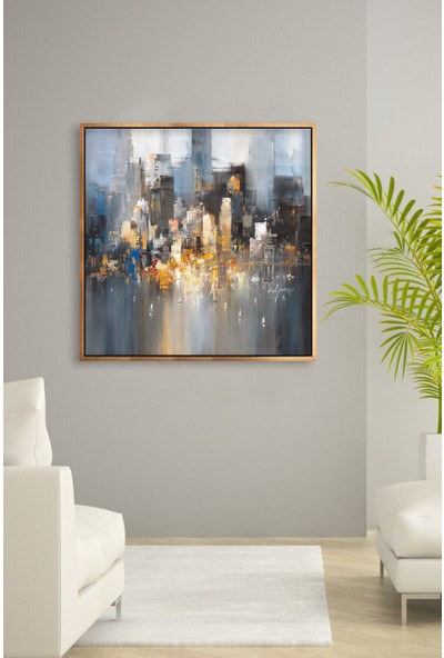 Tavolo Arte Çerçeveli Soyut Yağlıboya Dokulu Tablo Tavolo Arte Çerçeveli Soyut Yağlıboya Dokulu Tablo