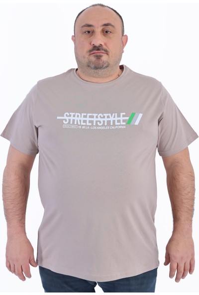 Starbattal Büyük Beden Erkek T-Shirt Bis Yaka Streetsyle Toprak 22103 Starbattal Büyük Beden Erkek T-Shirt Bis Yaka Streetsyle Toprak 22103