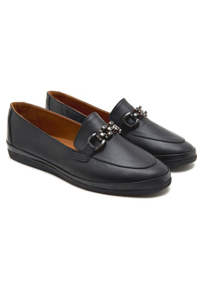Desa Hope Aerocomfort Siyah Kadın Deri Loafer