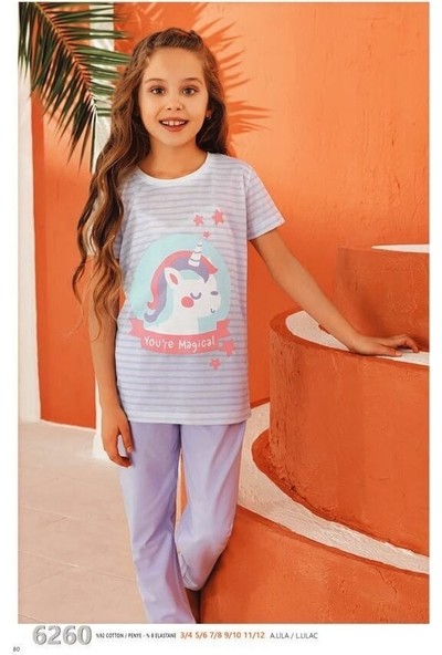 Güryıldız 6260 Kısa Kollu Kız Çocuk Pijama Takımı-Paketle Express