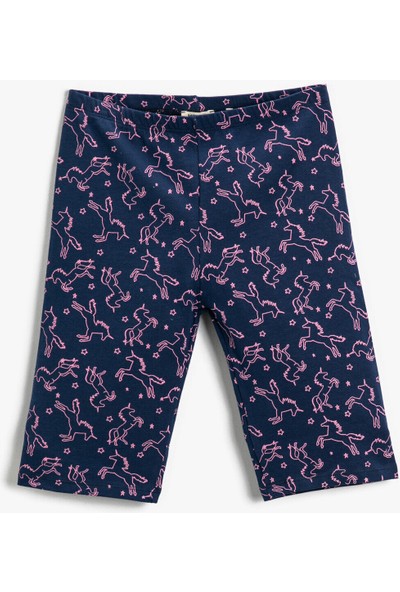 Koton Normal Bel Desenli Çok Renkli Kız Çocuk Tayt - 2SKG40015AK Koton Normal Bel Desenli Çok Renkli Kız Çocuk Tayt - 2SKG40015AK