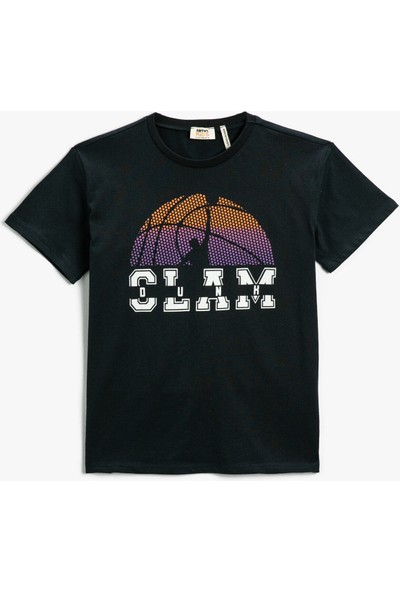 Koton Bisiklet Yaka Normal Kalıp Baskılı Lacivert Erkek Çocuk T-Shirt - 2SKB10076TK Koton Bisiklet Yaka Normal Kalıp Baskılı Lacivert Erkek Çocuk T-Shirt - 2SKB10076TK