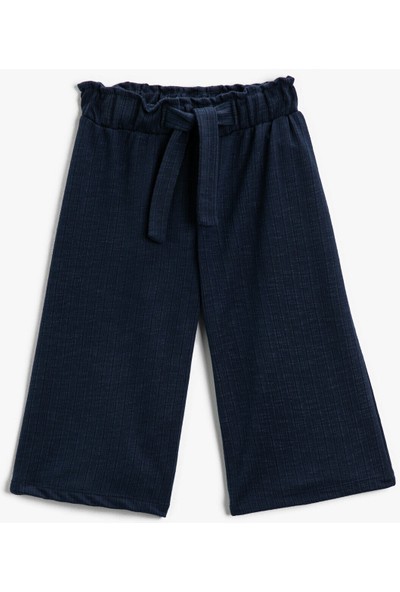 Koton Kemer Detaylı Geniş Paça Pamuklu Pantolon