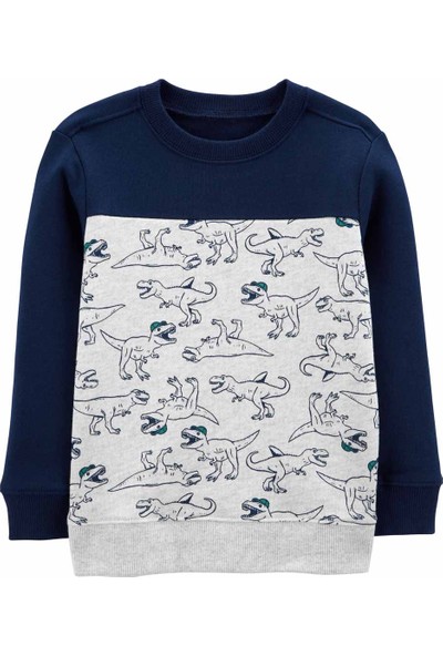 Carter's Küçük Erkek Çocuk Dinazor Desenli Sweatshirt