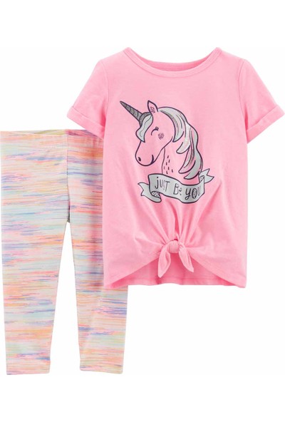 Carter's Küçük Kız Çocuk Tshirt Tayt Set 2'li Paket Carter's Küçük Kız Çocuk Tshirt Tayt Set 2'li Paket