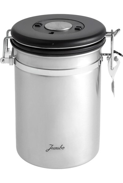 Jumbo Venti Kahve Saklama Kavanozu - 750 gr - Çelik Jumbo Venti Kahve Saklama Kavanozu - 750 gr - Çelik