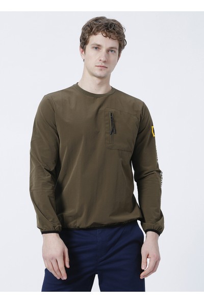 National Geographic Bisiklet Yaka Standart Kalıp Düz Haki Erkek Sweatshirt -MONTANA National Geographic Bisiklet Yaka Standart Kalıp Düz Haki Erkek Sweatshirt -MONTANA