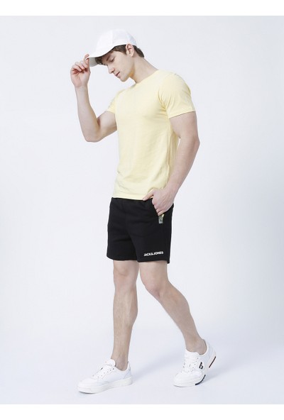 Jack & Jones Normal Bel Düz Siyah Erkek Sweat Şort - 12201660_JJIPETE Camo Jack & Jones Normal Bel Düz Siyah Erkek Sweat Şort - 12201660_JJIPETE Camo