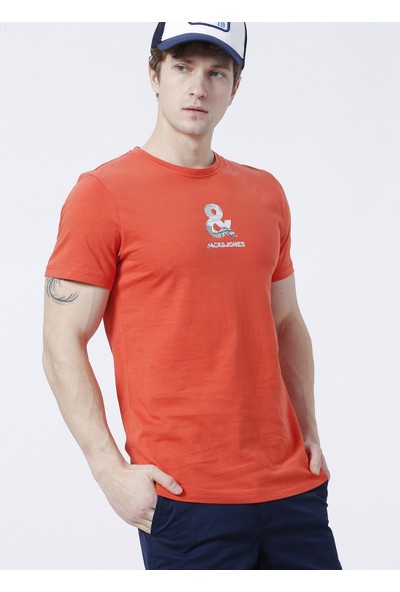 Jack & Jones Bisiklet Yaka Standart Kalıp Baskılı Kırmızı Erkek T-Shirt - 12219477_JCOPACK Tee
