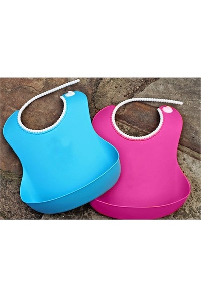 Giftmatik Center Pelikan Silikon Mama Önlüğü / Kırmızı