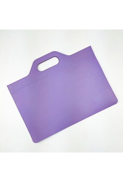 Misingpiece Deri Evrak Çantası Lila