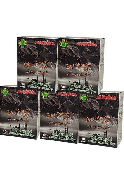 Şehr-I Ramazan Oruç Ginsengli Bitkisel Karışımlı Çay 40 Süzen Poşet 5 Adet