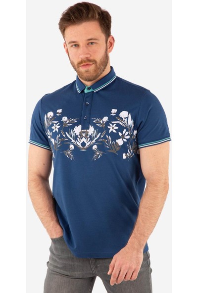 Tony Montana Regular Fit Polo Yaka Kısa Kollu Baskılı T-Shirt