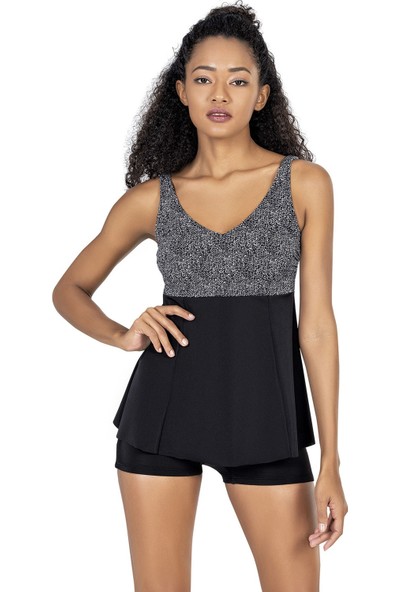Endeep Kadın Siyah Şortlu Tankini Endeep Kadın Siyah Şortlu Tankini