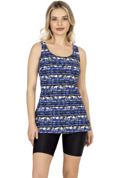 Endeep Kadın Taytlı Desenli Tankini