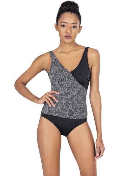 Endeep Kadın Siyah Kruvaze Mayo Endeep Kadın Siyah Kruvaze Mayo