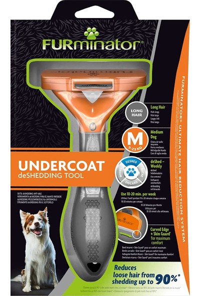 Furminator Long Hair Uzun Tüylü Tüy Toplayıcı Köpek Tarağı M Furminator Long Hair Uzun Tüylü Tüy Toplayıcı Köpek Tarağı M