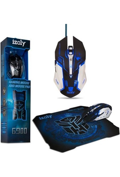 Izoly G900 Oyuncu Mouse ve Mouse Pad