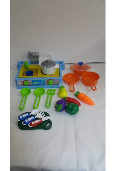 Polesıe Küçük Aşçı Yemek Takımı 15 Parça Kesilebilir Meyve Seti