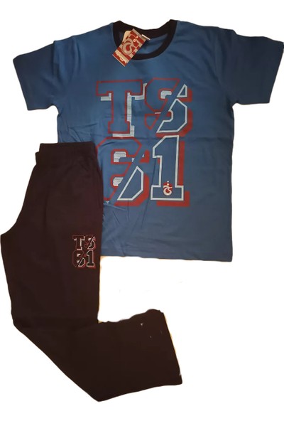 Rolypoly Trabzonspor Kısa kolu Pantolonlu Erkek Pijama Takımı, Mmavi Rolypoly Trabzonspor Kısa kolu Pantolonlu Erkek Pijama Takımı, Mmavi