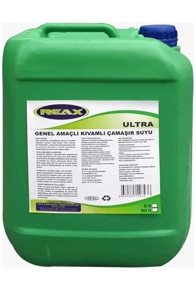Reax Kıvamlı Çamaşır Suyu 20LT (Anti Alerjik) Reax Kıvamlı Çamaşır Suyu 20LT (Anti Alerjik)