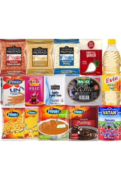 Yudum Ramazan Kumanyası Erzak Paketi Kolisi 14'lü