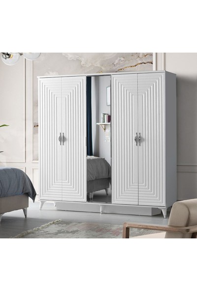 Güney Mobilya Komple Mdf Nida 5 Kapılı Beyaz Yatak Odası Takımı Ücretsiz Montaj Güney Mobilya Komple Mdf Nida 5 Kapılı Beyaz Yatak Odası Takımı Ücretsiz Montaj