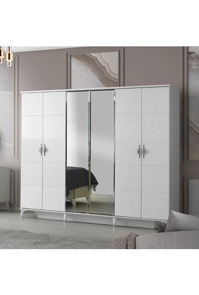 Güney Mobilya Komple Mdf Hülya 6 Kapılı Beyaz Yatak Odası Takımı Ücretsiz Montaj Güney Mobilya Komple Mdf Hülya 6 Kapılı Beyaz Yatak Odası Takımı Ücretsiz Montaj
