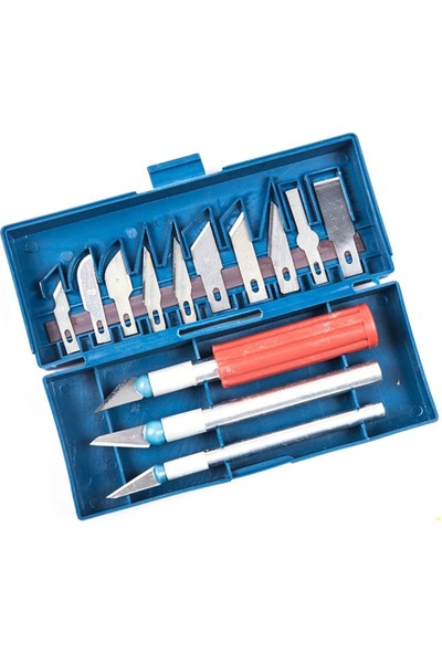 Tekno İstanbul Zanaat 16 Parça Hobi Gravür Ahşap Heykel Çömlek Oyma Şekil Verme 13 Maket Bıçak Neşter Seti Tekno İstanbul Zanaat 16 Parça Hobi Gravür Ahşap Heykel Çömlek Oyma Şekil Verme 13 Maket Bıçak Neşter Seti