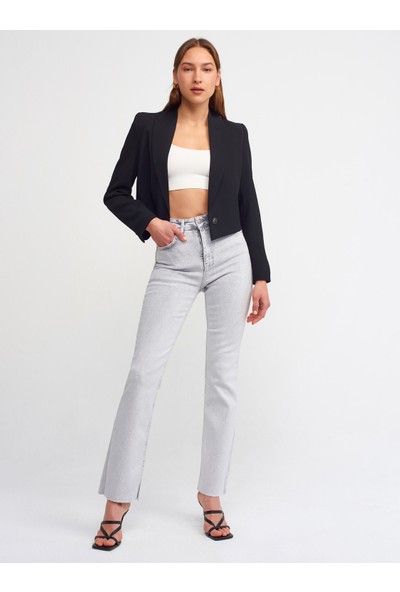 Dilvin 70251 Yanı Kesik Kar Yıkma Pantolon-Gri