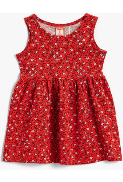 Koton Kız Bebek Kırmızı Desenli Elbise 2SMG80010AK