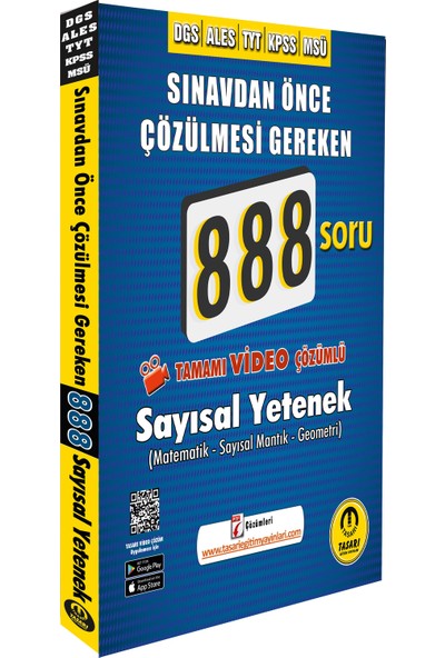 Dgs 888 Sayısal Yetenek Video Çözümlü Soru Bankası Tasarı Yayınları Dgs 888 Sayısal Yetenek Video Çözümlü Soru Bankası Tasarı Yayınları