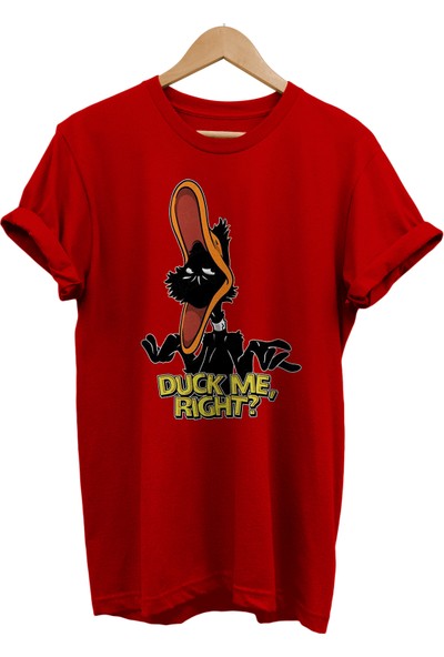 Remonz Duffy Duck Baskılı %100 Pamuk Oversize T-Shirt Remonz Duffy Duck Baskılı %100 Pamuk Oversize T-Shirt